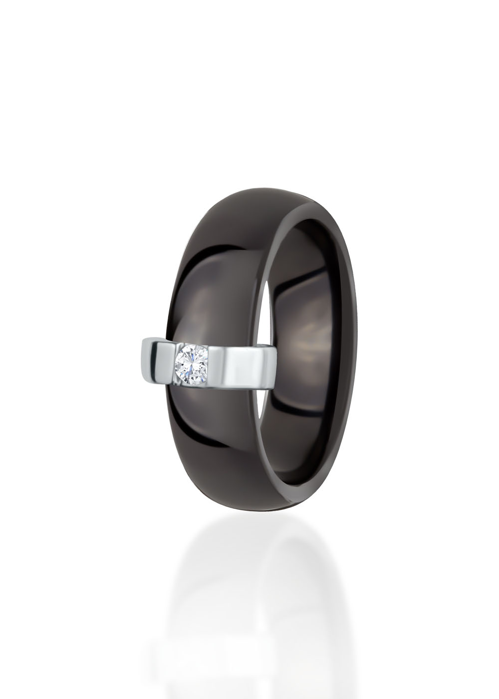 Ceramic ring "Silk" - Breslava Jewelry